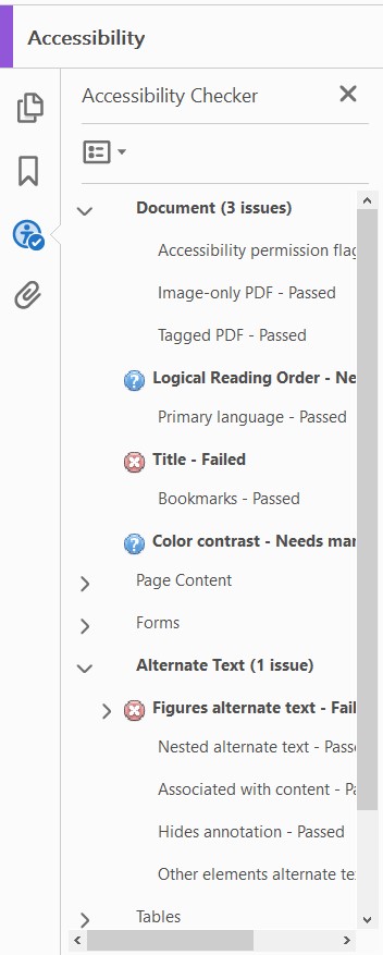 Using Built-In Software Accessibility Checkers – Part 2: Adobe Acrobat Pro